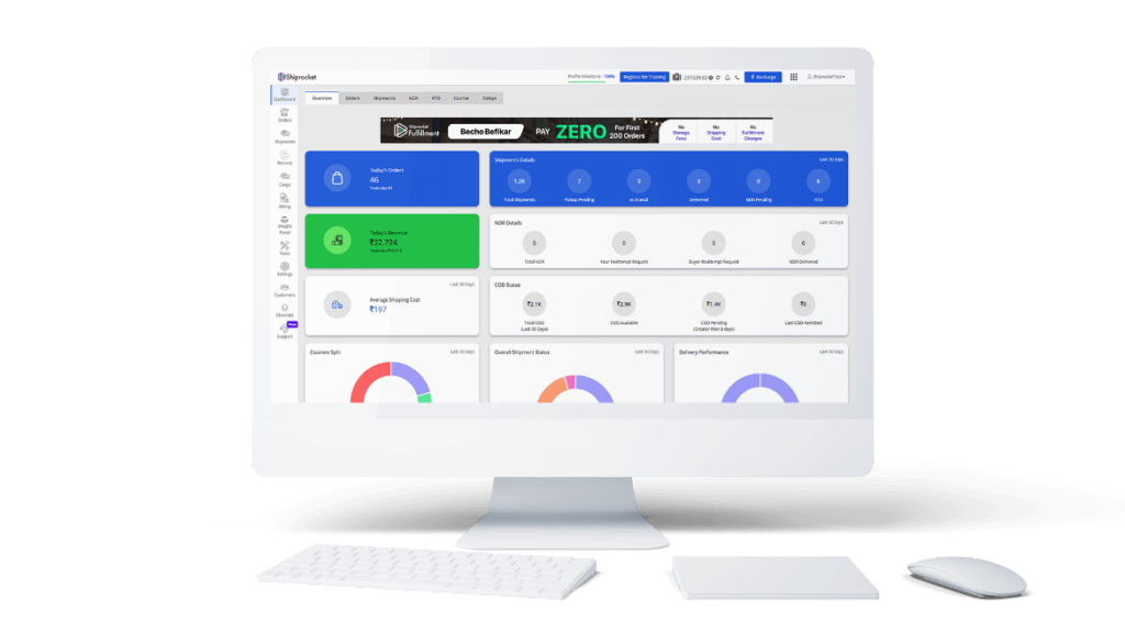 Manage Your Shipments With Shiprocket's Multi Functional Dashboard